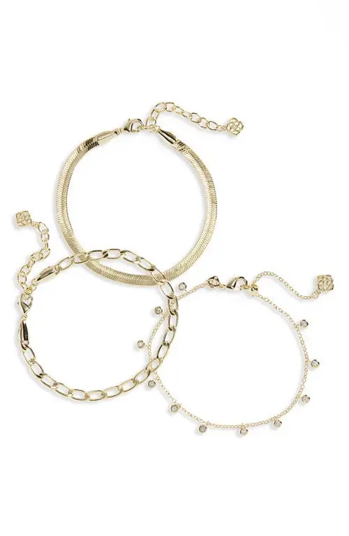 Kendra Scott Kassie Chain Bracelet Set - Gold Metal