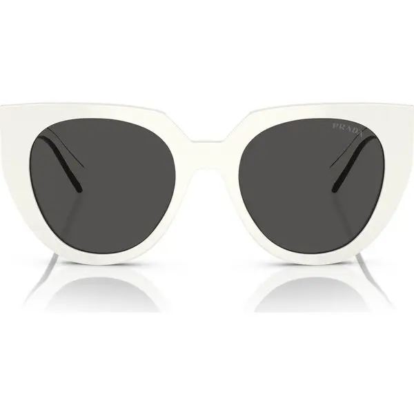 Prada 52mm Cat Eye Sunglasses - Bone