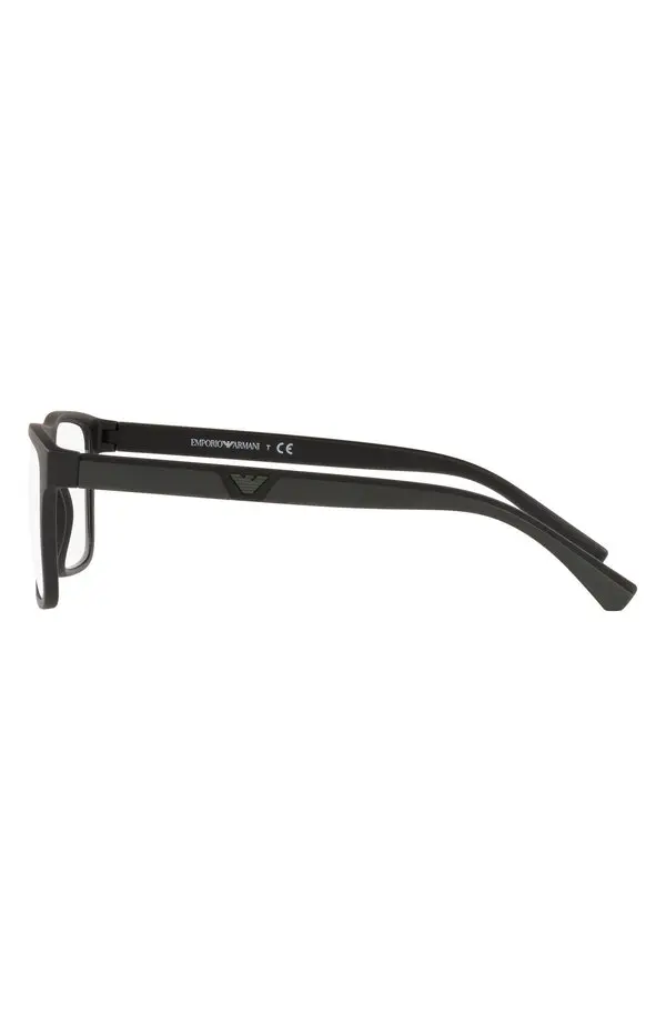 Emporio Armani Rectangular Eyeglasses - Black