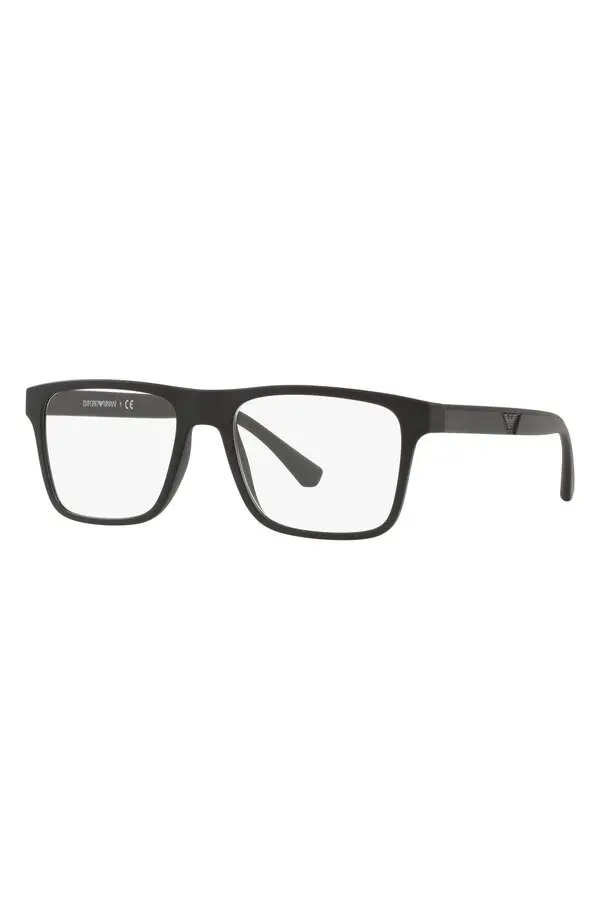 Emporio Armani Rectangular Eyeglasses - Black