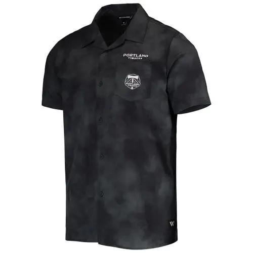 THE WILD COLLECTIVE Portland Timbers Abstract Cloud Button-up Shirt