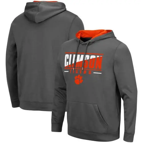 COLOSSEUM Clemson Tigers Slash Stack 2.0 Pullover Hoodie
