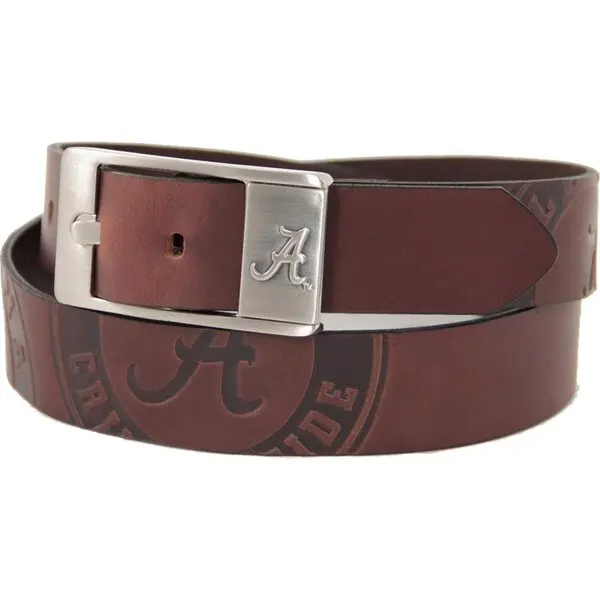 EAGLES WINGS Alabama Crimson Tide Brandish Leather Belt - Brown