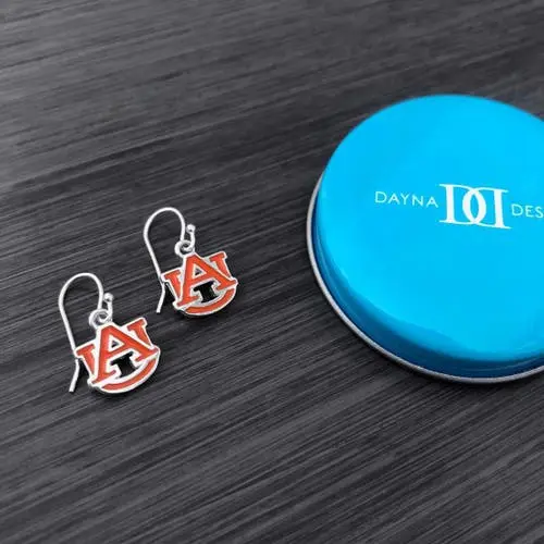DAYNA DESIGNS Auburn Tigers Enamel Dangle Earrings