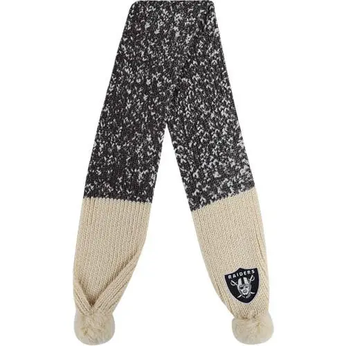 FOCO Las Vegas Raiders Confetti Scarf With Pom