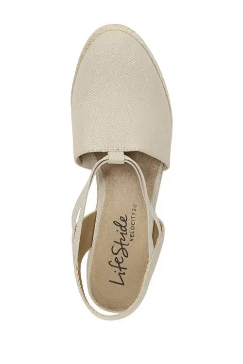 LIFESTRIDE Katrina Espadrille Slingback Wedge Pumps