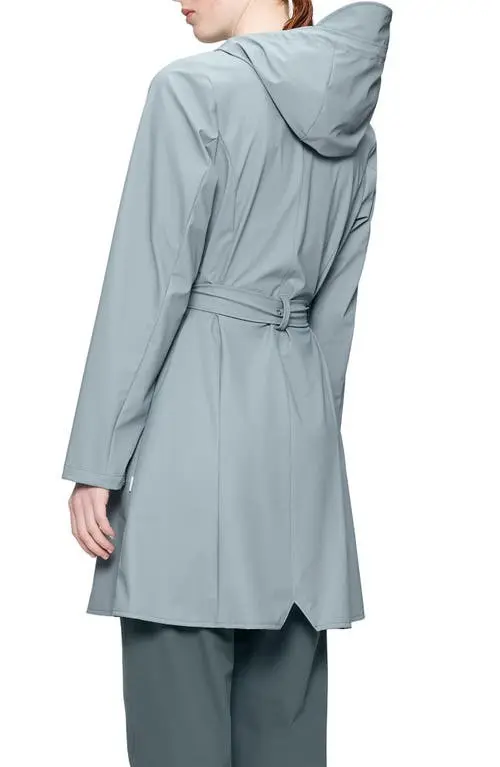 Rains Curve Waterproof Belted Jacket - Pool