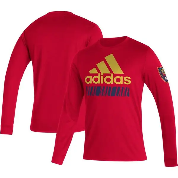 Adidas Real Salt Lake Vintage Performance Long Sleeve T-shirt - Red