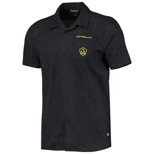 THE WILD COLLECTIVE La Galaxy Abstract Palm Button-up Shirts