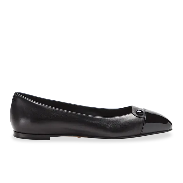 Sarah Flint Sacchetto Ballet Flat - Black Nappa And Patent