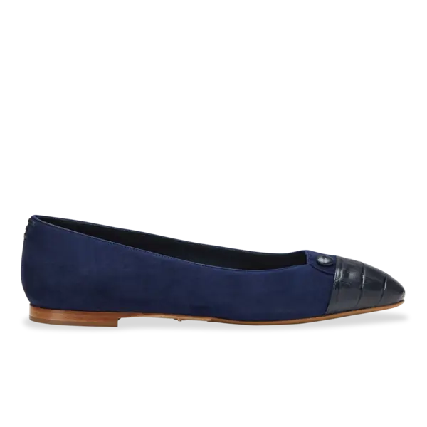 Sarah Flint Sacchetto Ballet Flat - Navy Suede