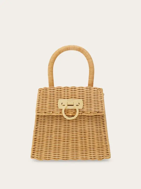 FERRAGAMO Iconic Top Handle Bag - Beige