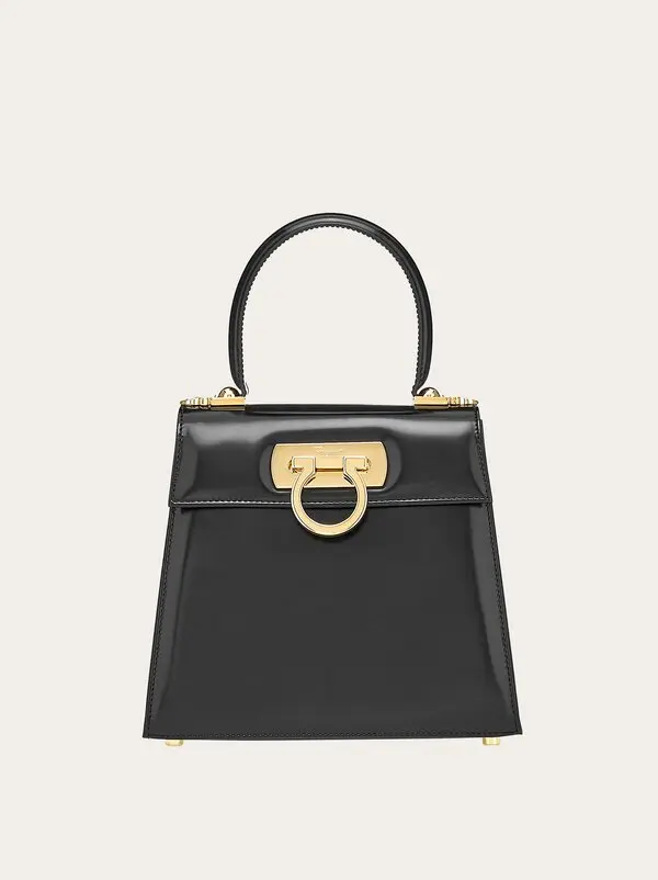 FERRAGAMO Iconic Top Handle Bag - Black