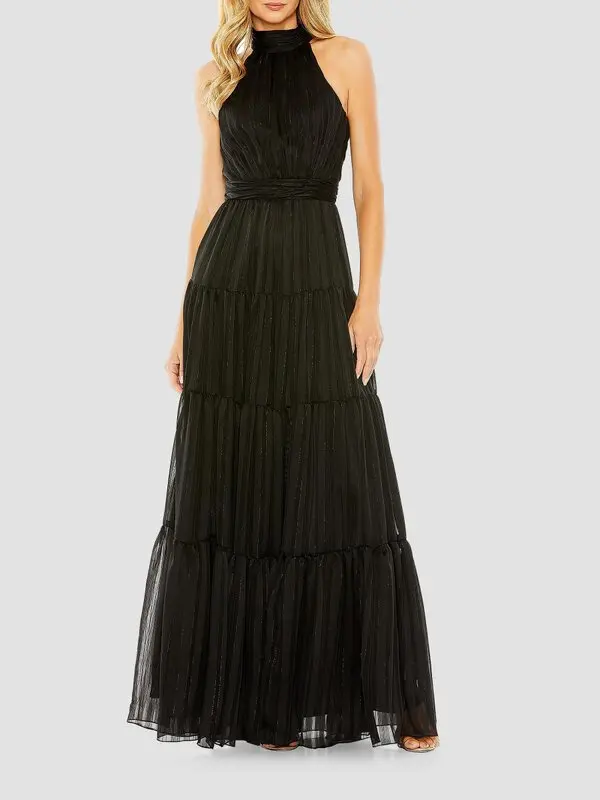Mac Duggal Satin Halter Gown