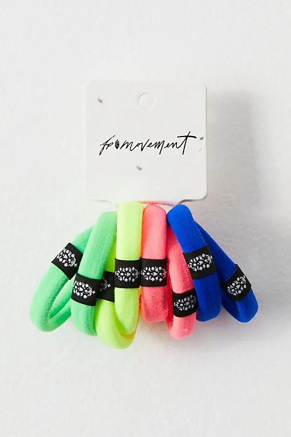Free People Hair Tie Pack - Neon