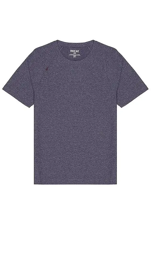 RHONE Reign Short Sleeve In Blue - Midnight Heather