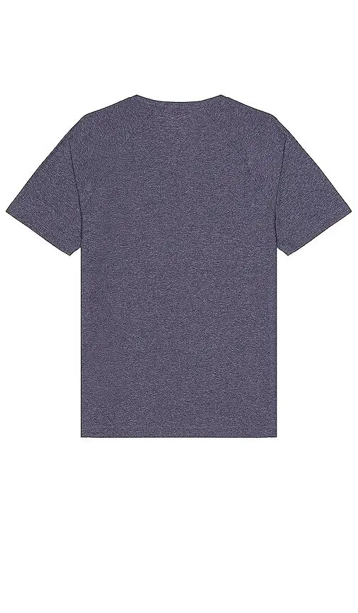 RHONE Reign Short Sleeve In Blue - Midnight Heather