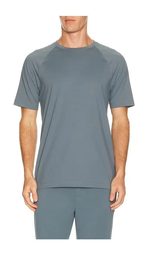 RHONE Short Sleeve Technical Shirt - Shadow Blue