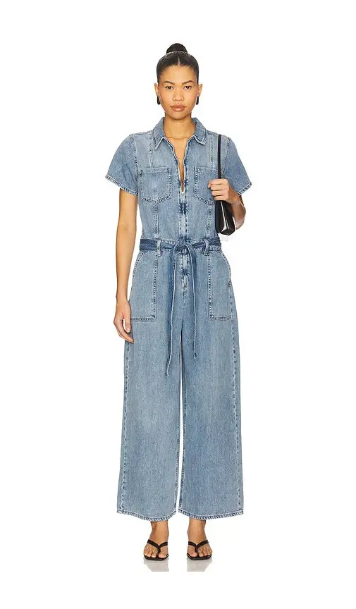 Good American Fit For Success Denim Jumpsuit - Indigo786