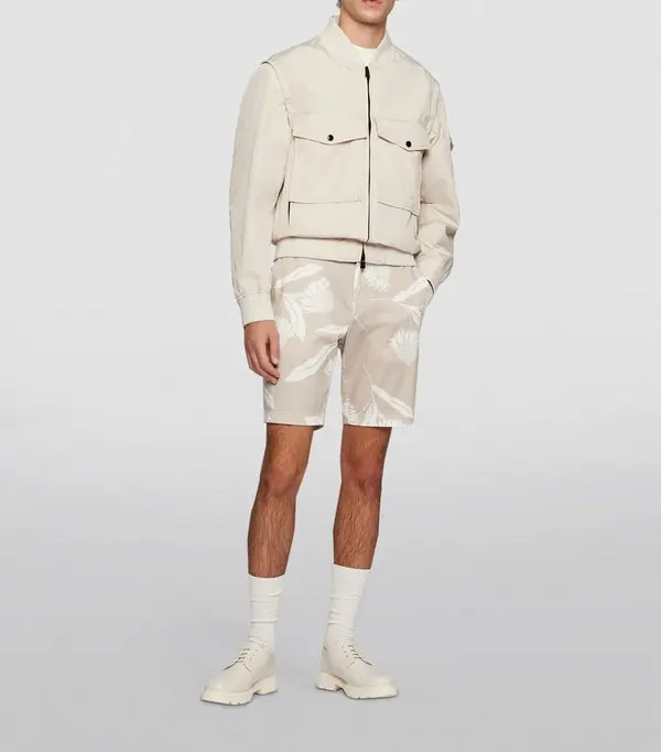 BOSS Floral Tailored Shorts - Beige