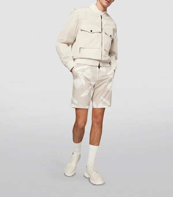 BOSS Floral Tailored Shorts - Beige