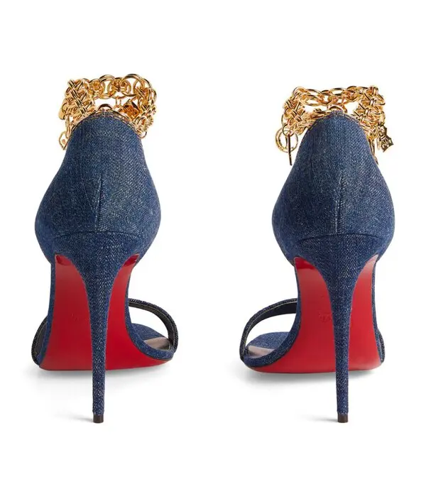 CHRISTIAN LOUBOUTIN Gourmi Denim Sandals 100