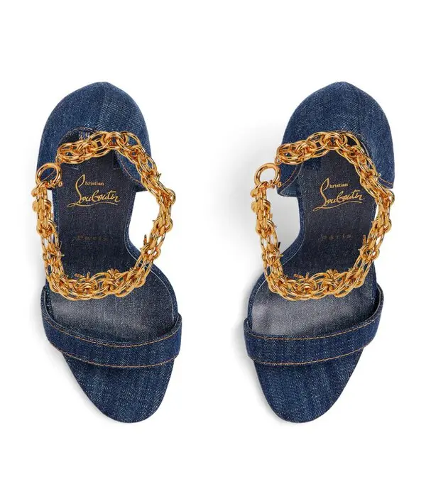 CHRISTIAN LOUBOUTIN Gourmi Denim Sandals 100