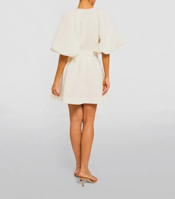 Aje Linen-Blend Belted Evermore Dress In White - 37% Off | Editorialist