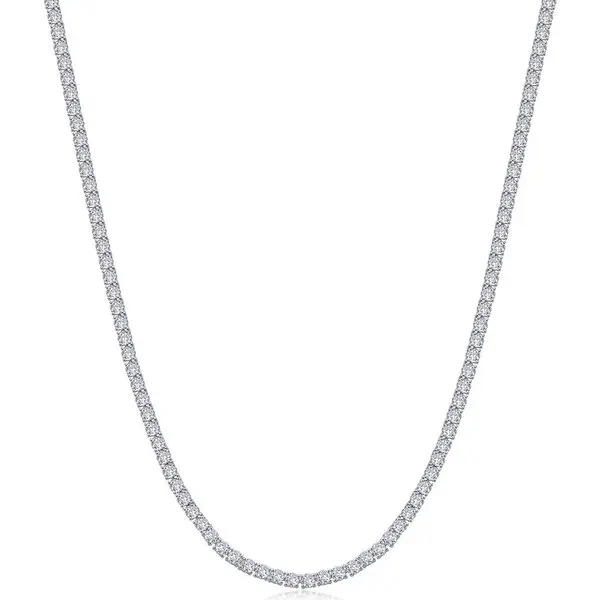 Lafonn Riveria Simulated Diamond Tennis Necklace - Silver