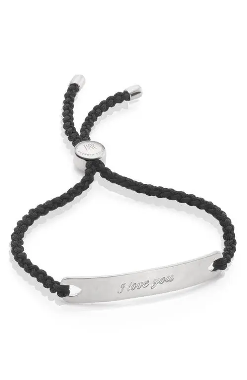 Monica Vinader Sterling Silver Bar Friendship Bracelet
