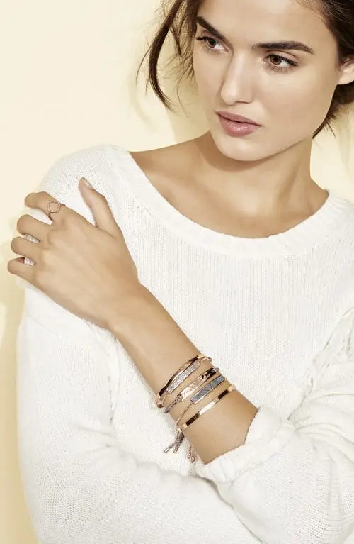 Monica Vinader Sterling Silver Bar Friendship Bracelet