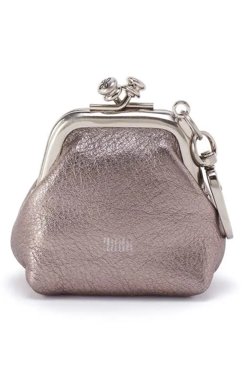 Hobo Run Clip Frame Leather Pouch - Pewter Spur