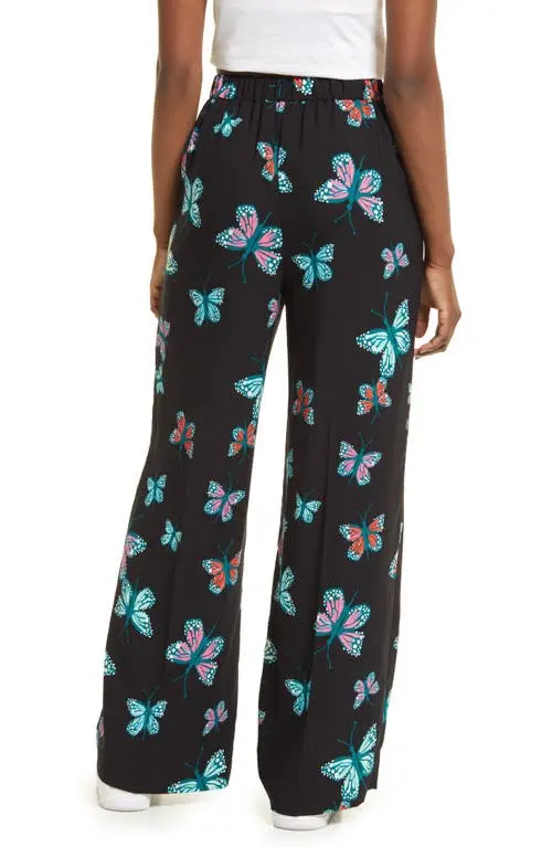 Nordstrom Cristina Martinez Printed Trousers - Black Butterfly Beauty
