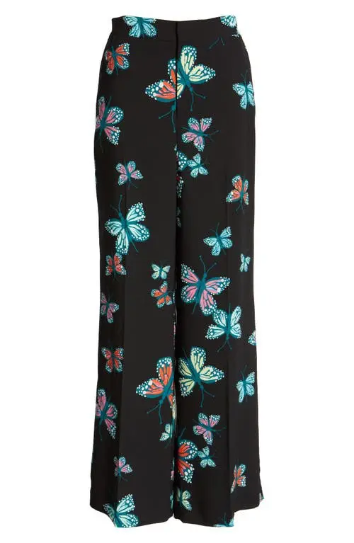 Nordstrom Cristina Martinez Printed Trousers - Black Butterfly Beauty