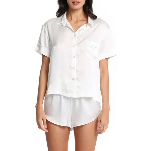 PAPINELLE Short Silk Pajamas - Ivory