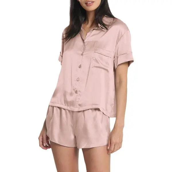PAPINELLE Short Silk Pajamas - Papinelle Pink