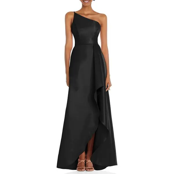 Alfred Sung One-shoulder A-line Gown