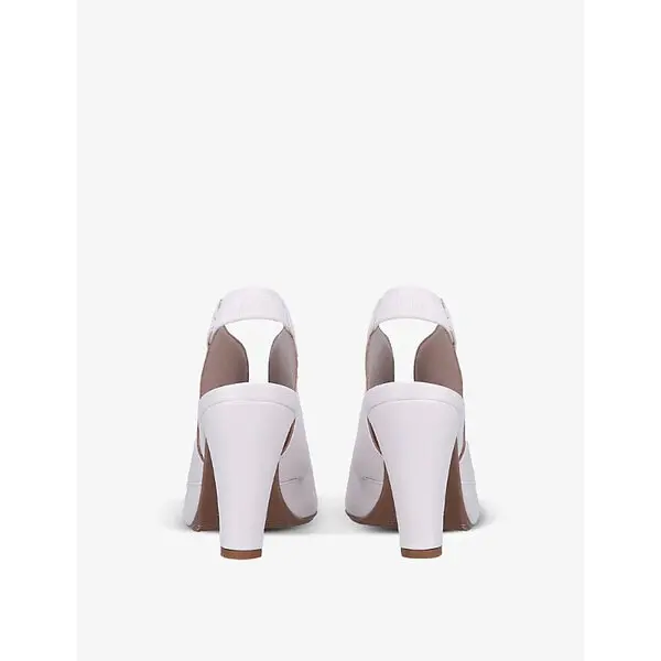 Carvela Arabella Cut-out Leather Heeled Sandals - Bone