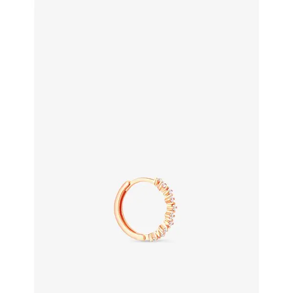 ASTRID & MIYU Cluster Crystal Hoop Earring - Rose Gold