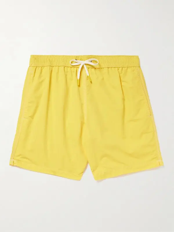 Hartford Straight-leg Mid-length Swim Shorts - Yellow