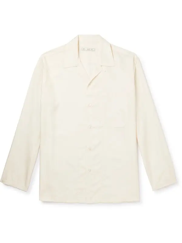 UMIT BENAN B Camp-collar Silk-satin Shirt