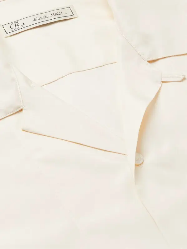 UMIT BENAN B Camp-collar Silk-satin Shirt