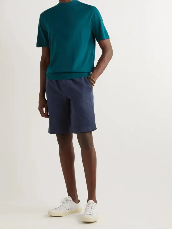 Loro Piana Straight-leg Cotton And Linen-blend Bermuda Shorts