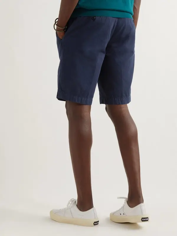 Loro Piana Straight-leg Cotton And Linen-blend Bermuda Shorts