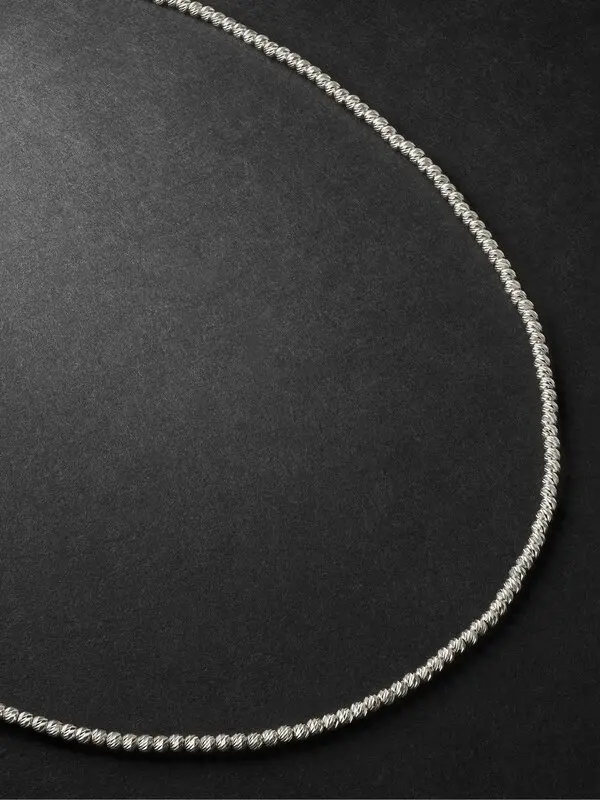 Carolina Bucci White Gold Bead Necklace - Silver