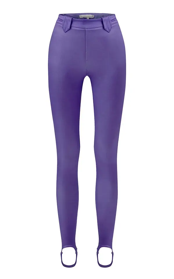 Raisa Vanessa High-waisted Stirrup Pants - Purple