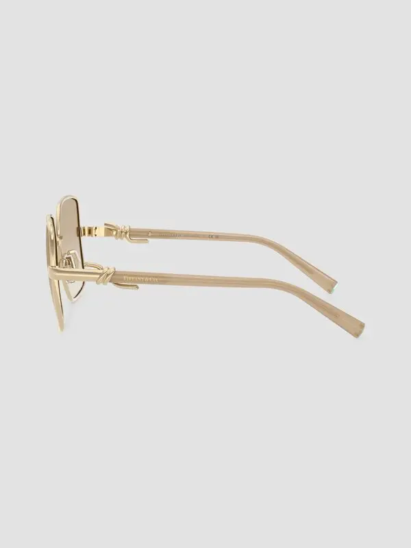 Tiffany & Co. 56mm Square Sunglasses - Gold