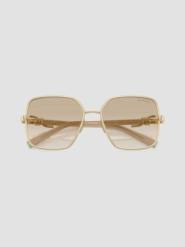 Tiffany & Co. 56mm Square Sunglasses - Gold