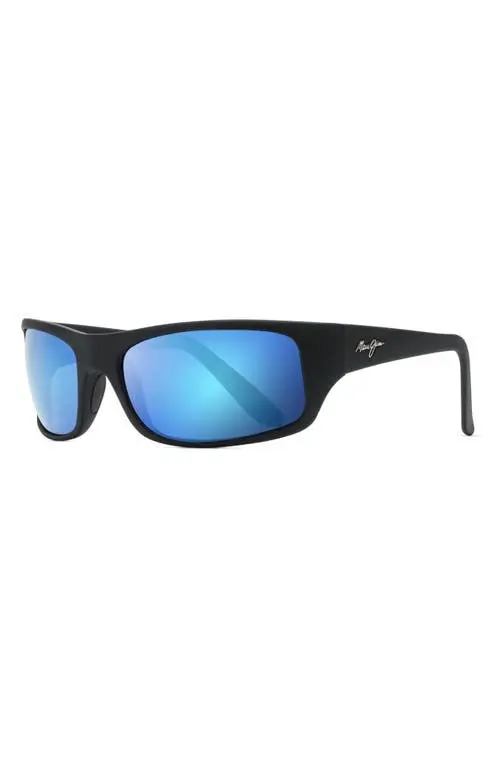 Maui Jim Peahi Sunglasses - Matte Black/blue Hawaii