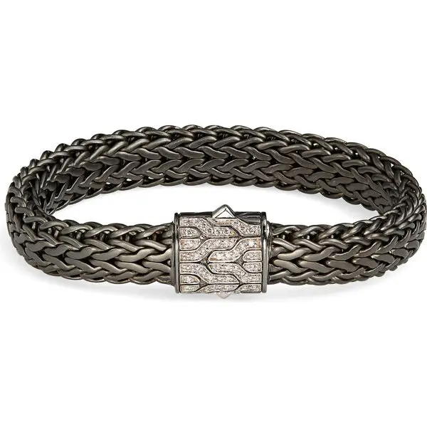 John Hardy Classic Chain Diamond Bracelet - Silver